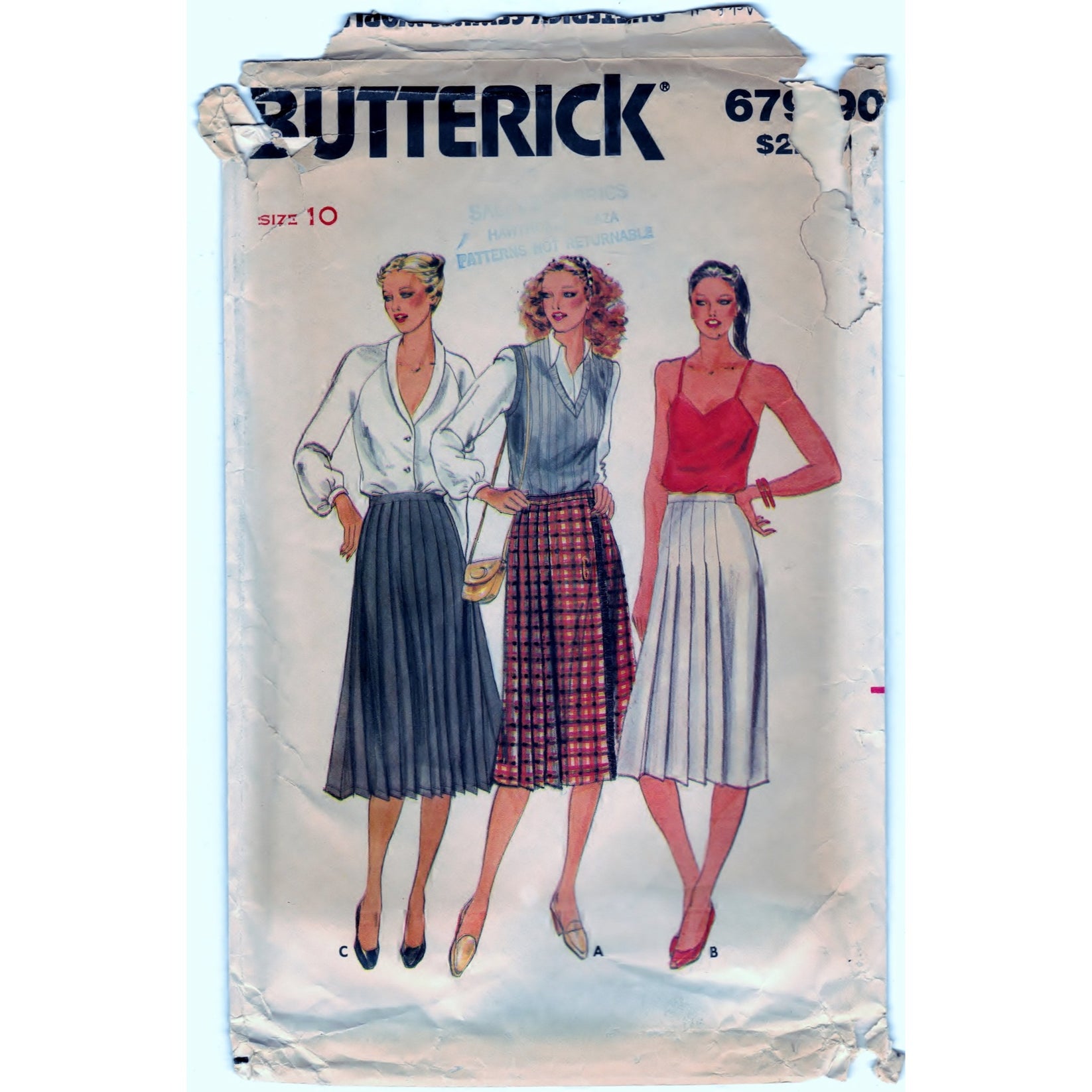 Butterick 6790 Pattern Vintage Skirt Misses – SharPharMade