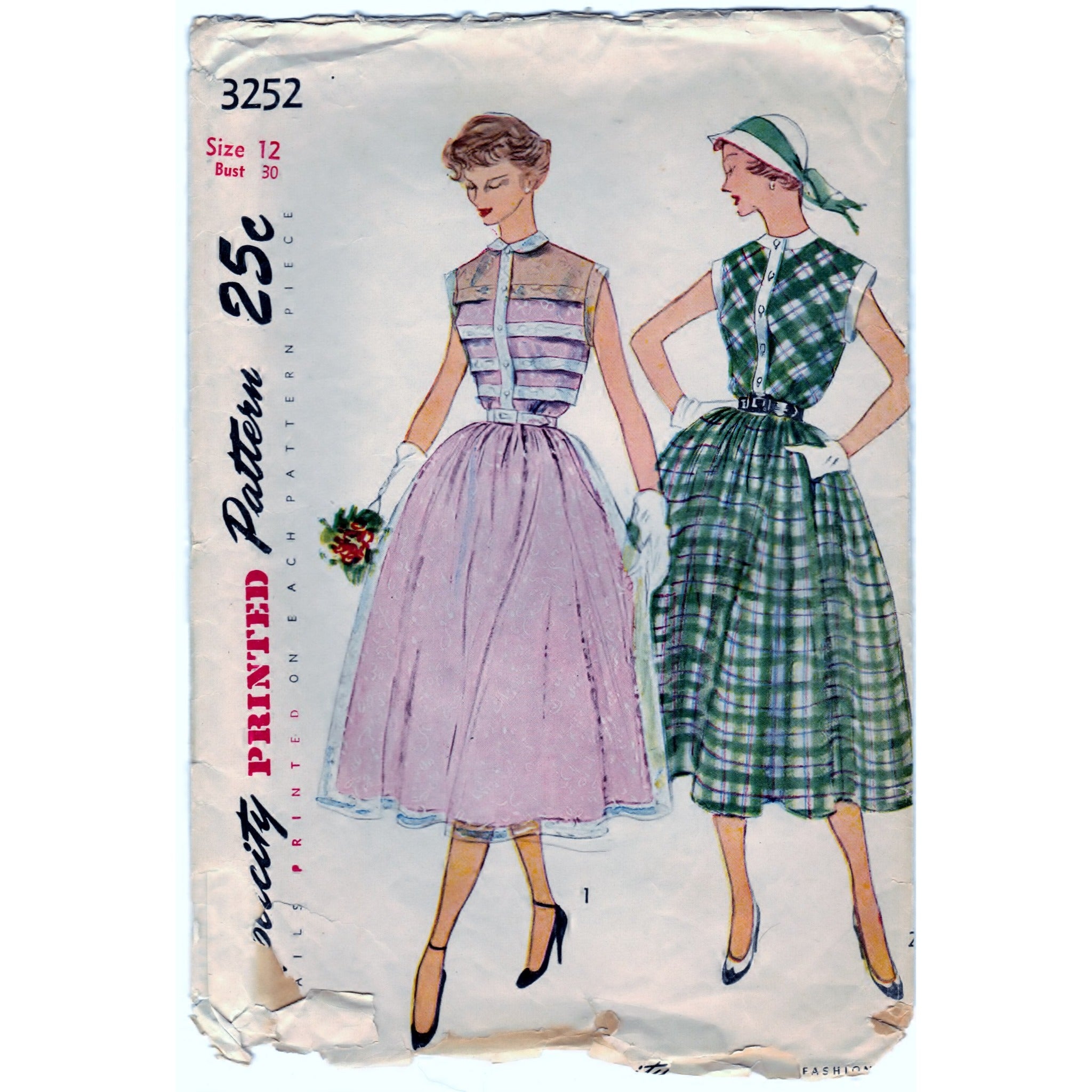 Simplicity 3252 Pattern Vintage Jr. Misses & Misses One-Piece Dress ...