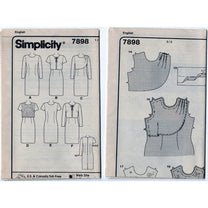 Simplicity 7898 Pattern Vintage Misses Miss Petite Dress – SharPharMade