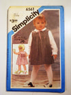 Simplicity 6561 Pattern Vintage Toddlers Sundress and Jumper – SharPharMade