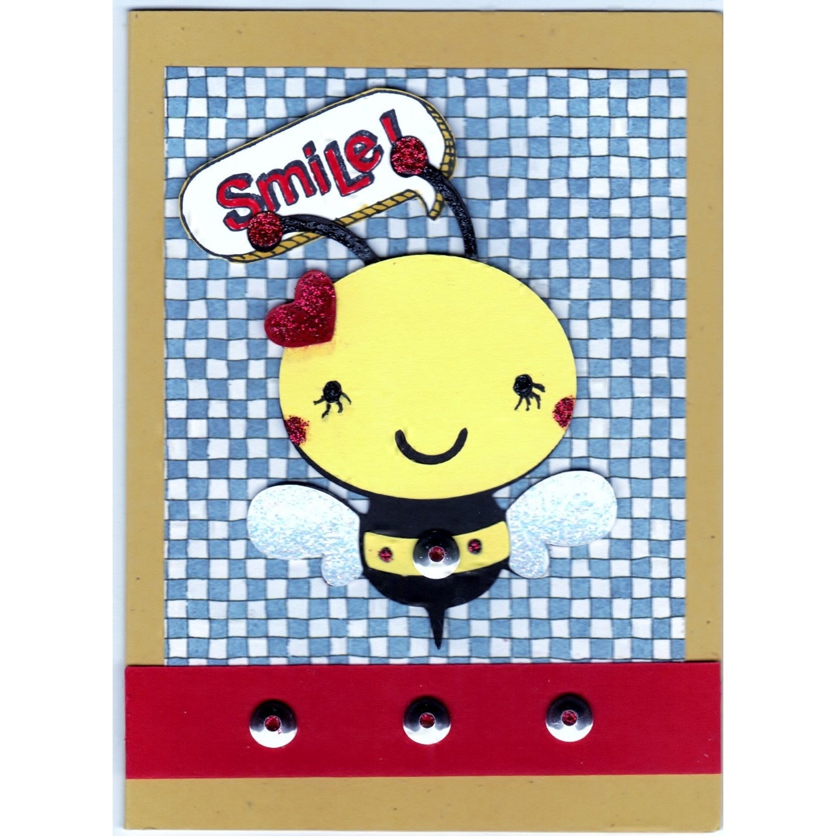 Smiling Bee Angel Handmade Good Greeting Supply Card CLEARANCE ...