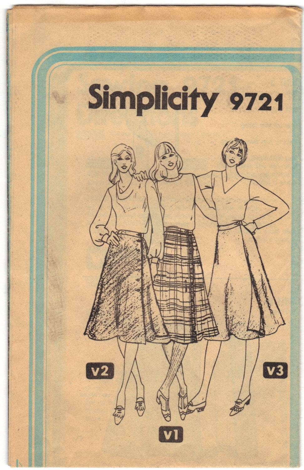 Simplicity 9721 Pattern Vintage Front-Wrap Skirt – SharPharMade