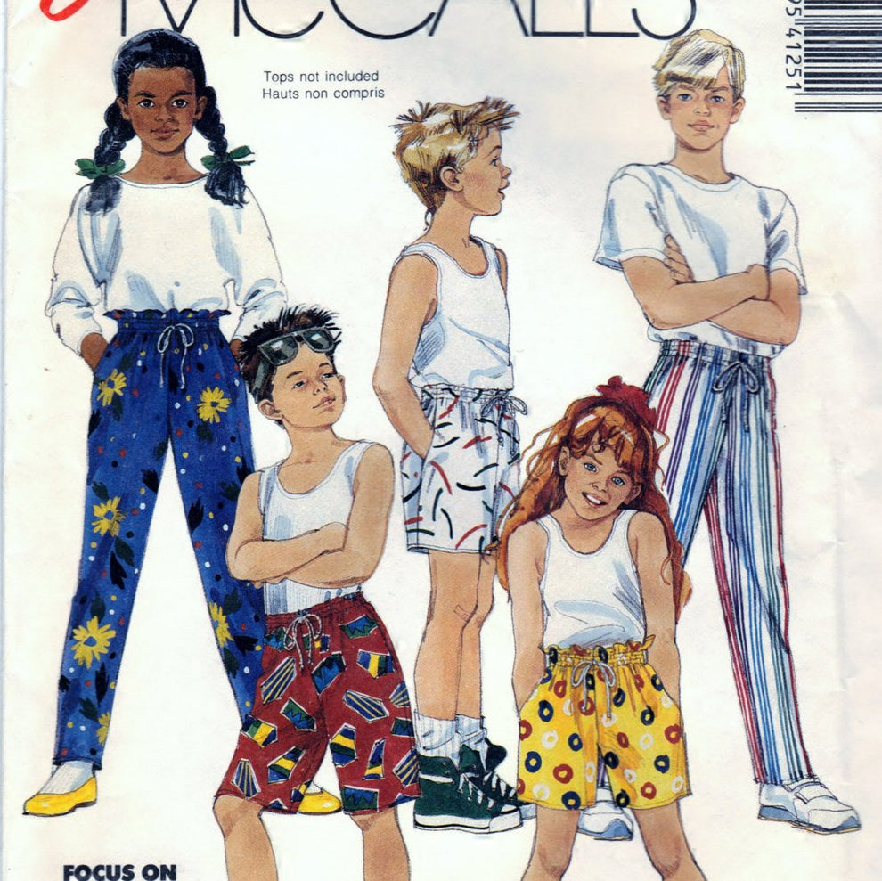 McCall's 4125 Pattern Vintage Girls' and Boys' Pants or Shorts ...